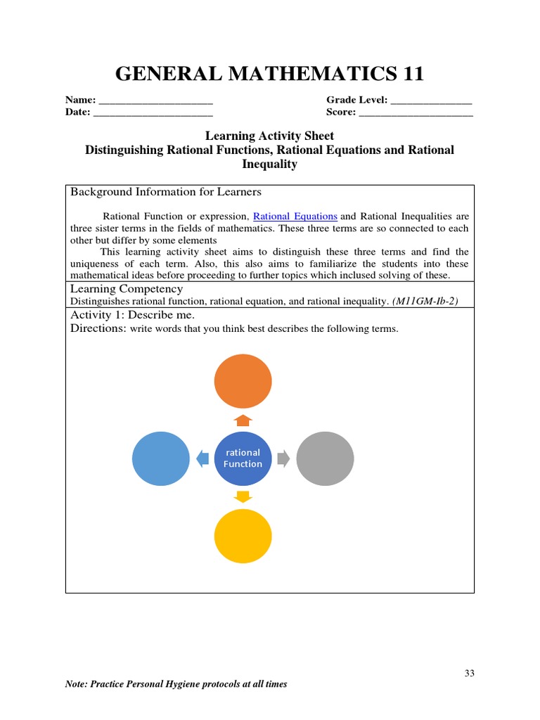 General Mathematics 1 | PDF | Function (Mathematics) | Equations