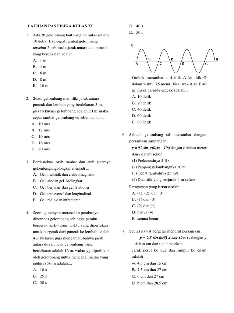 Lat Pas Fisika - Sem2 - Kls Xi | PDF