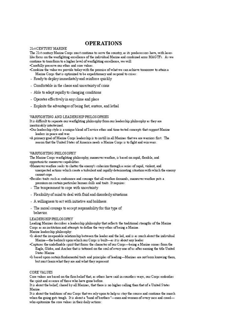 Cpl's Course - Operations | PDF | Competence (Human Resources) | Family