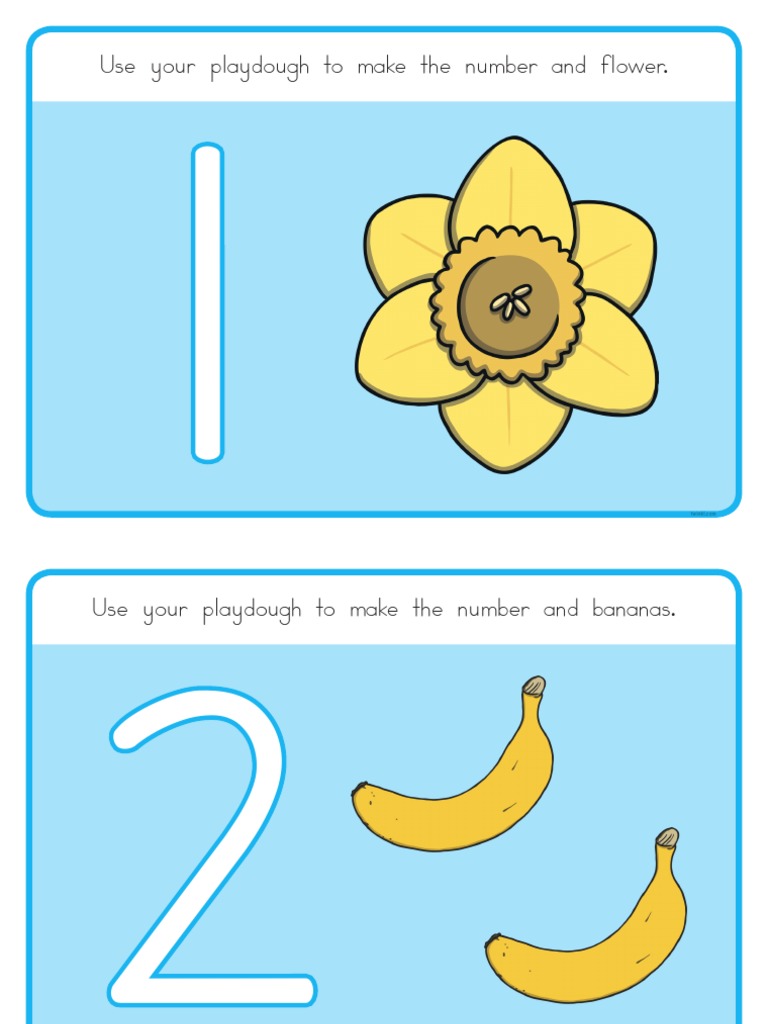Number Playdough Mats 1 10 | PDF | Cooking, Food & Wine | Home & Garden