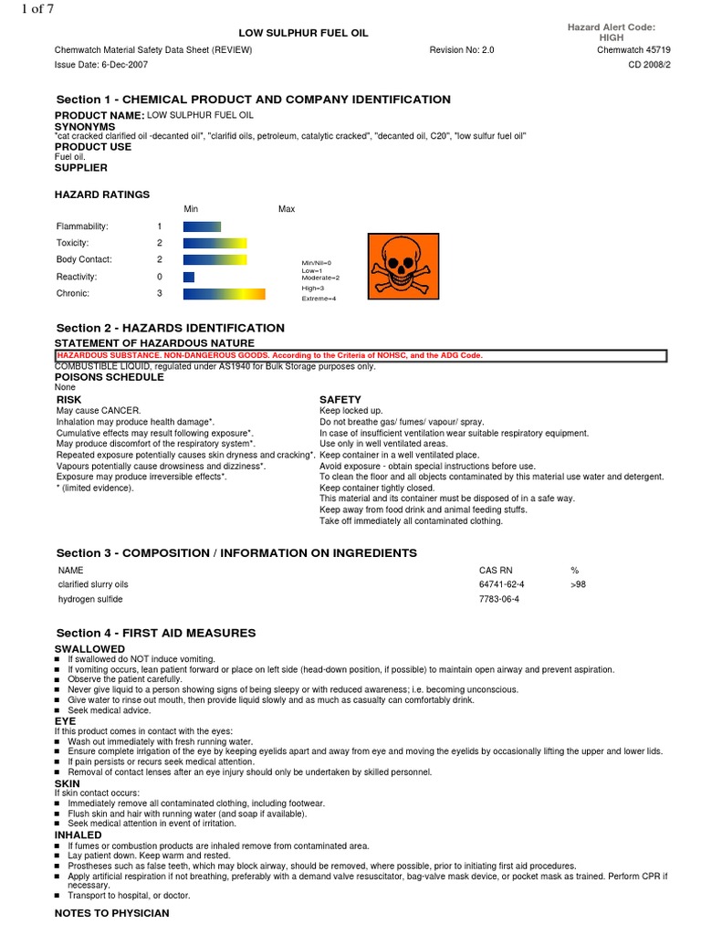 Low Sulphur Fuel Oil (LSFO) | PDF | Ph | Water