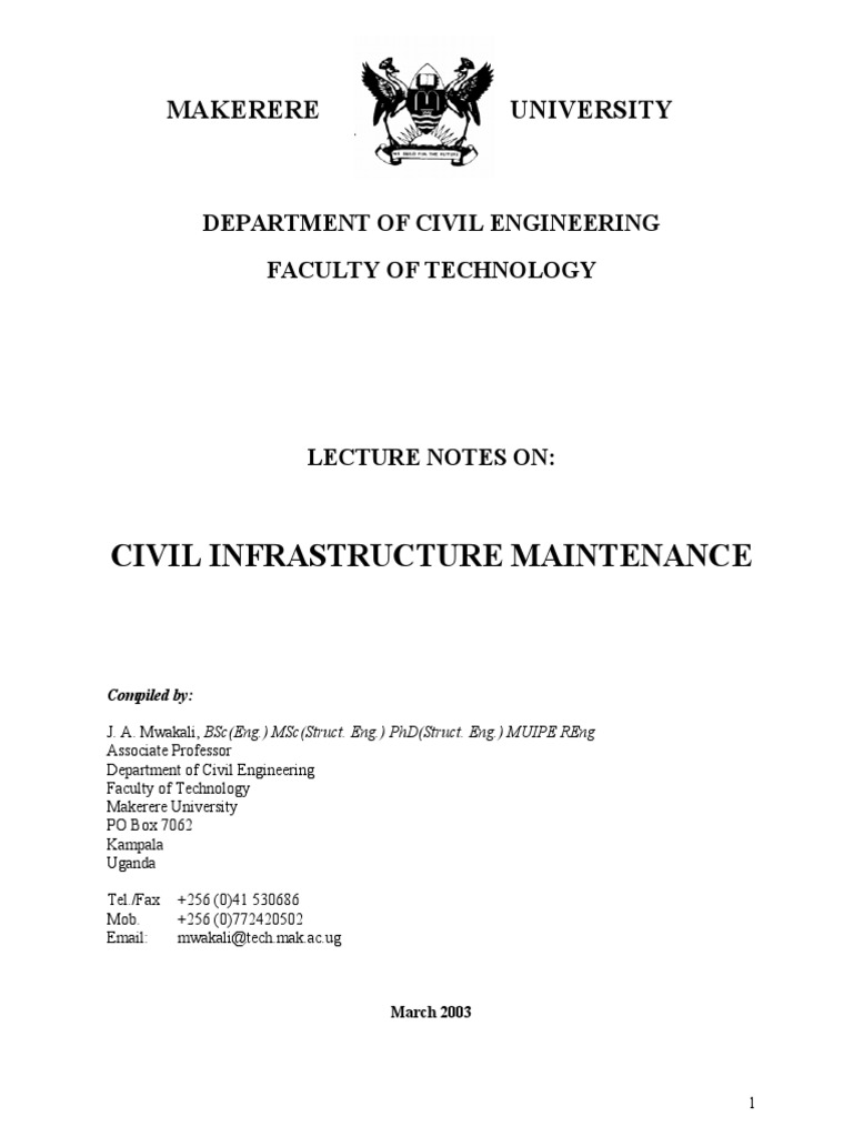 Civil Infrastructure Lecture Notes | PDF | Infrastructure | Sanitation