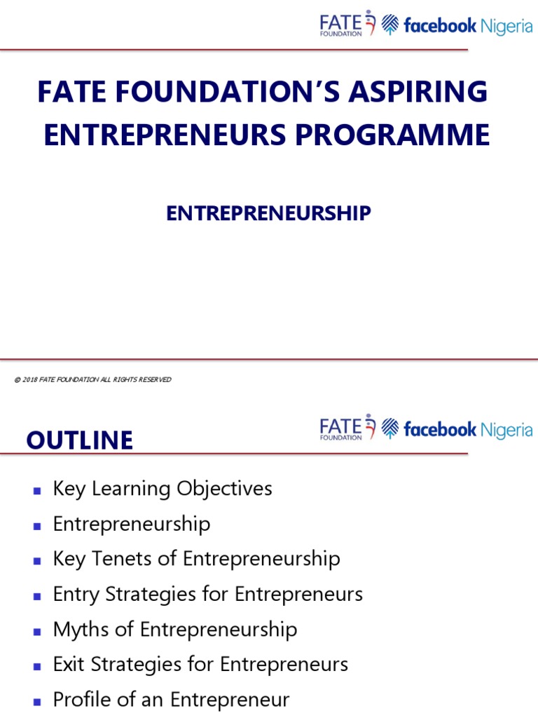 1.1 - Entrepreneurship 101 (Class Presentation) | PDF ...