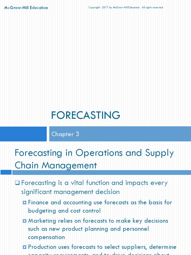 Lecture 7 Ch 3 Forecasting 1spp Pdf Forecasting Seasonality