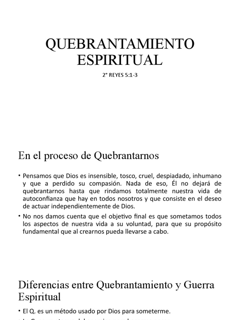 Entendiendo el Quebrantamiento Espiritual | PDF | Dios | Amor