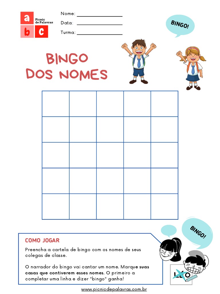 PDF - Bingo Dos Nomes-1 | PDF