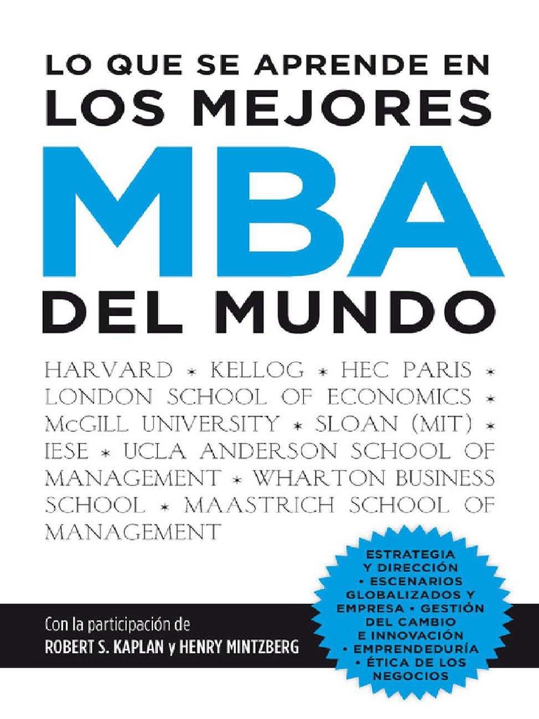 Lo Que Se Aprende en Los Mejores MBA | PDF