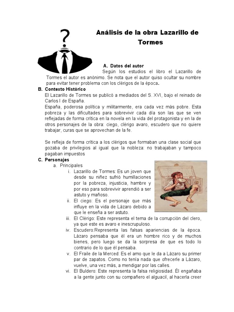 Análisis de La Obra Lazarillo de Tormes | PDF