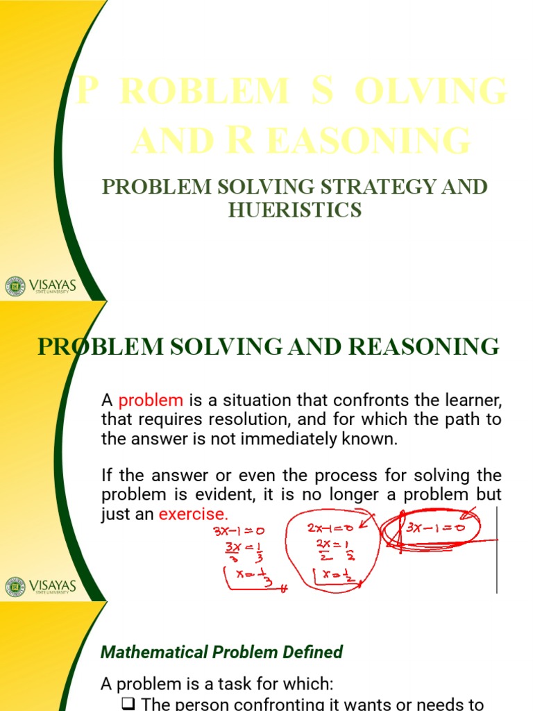Lesson 2.1-Problem Solving Strategies and Hueristics | PDF | Heuristic ...