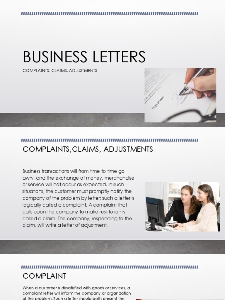 Claims and Adjustments in Business Letters | PDF