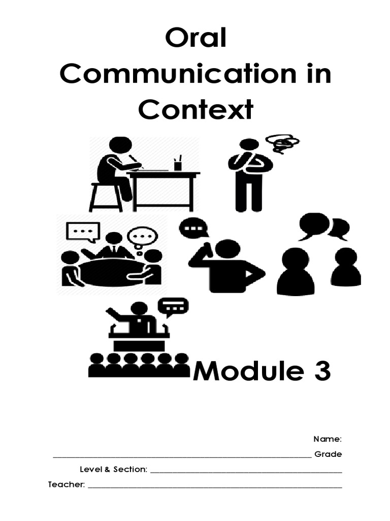 Oral Communication Module 3 2021 2022 1 | PDF | Communication | Human ...