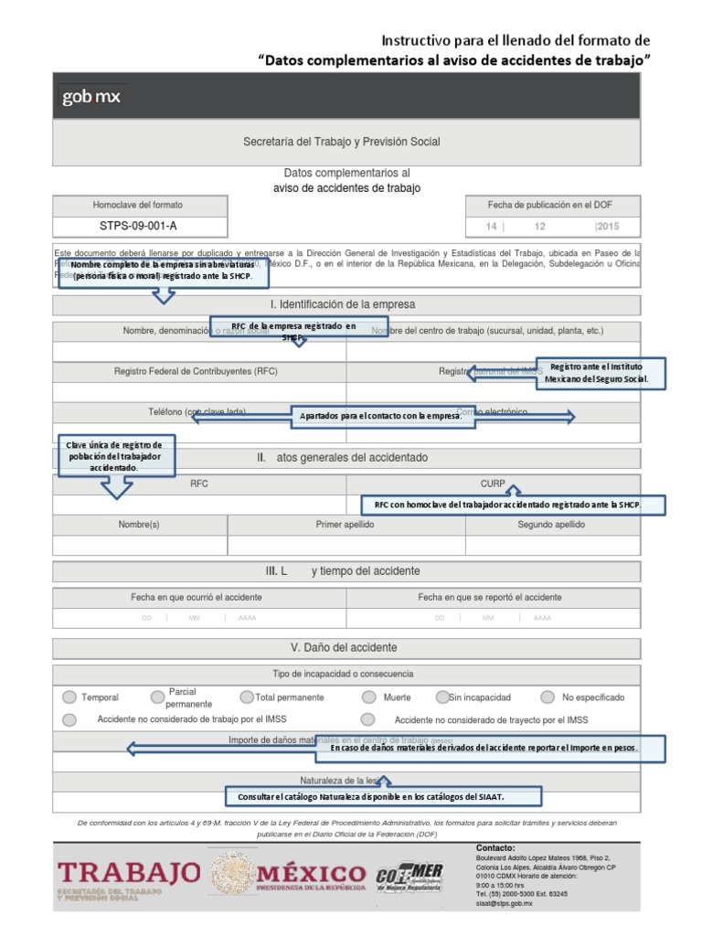 Instructivo Llenado Formato Datos Complementarios | PDF