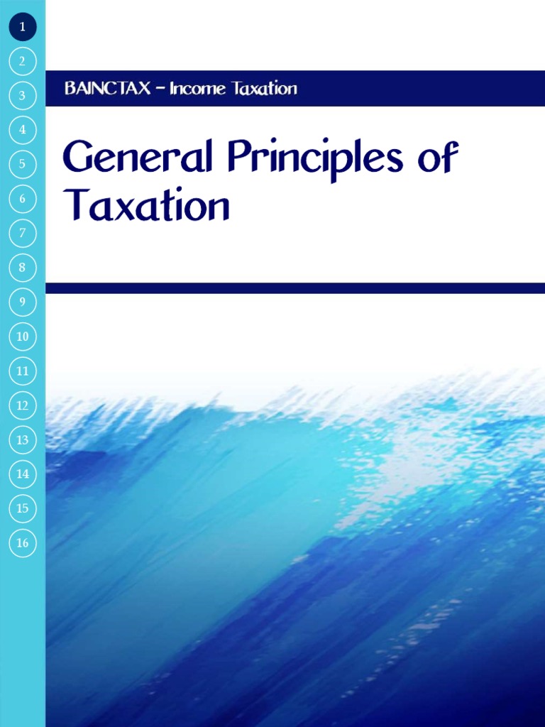 Module 01 - General Principles of Taxation | PDF | Taxes | Due Process ...