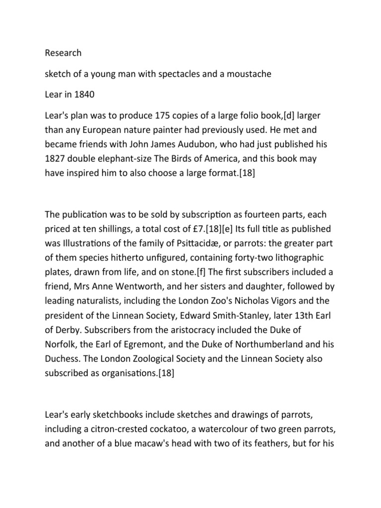 Lear's Parrots: Lithography & Legacy | PDF | Lithography | Birds