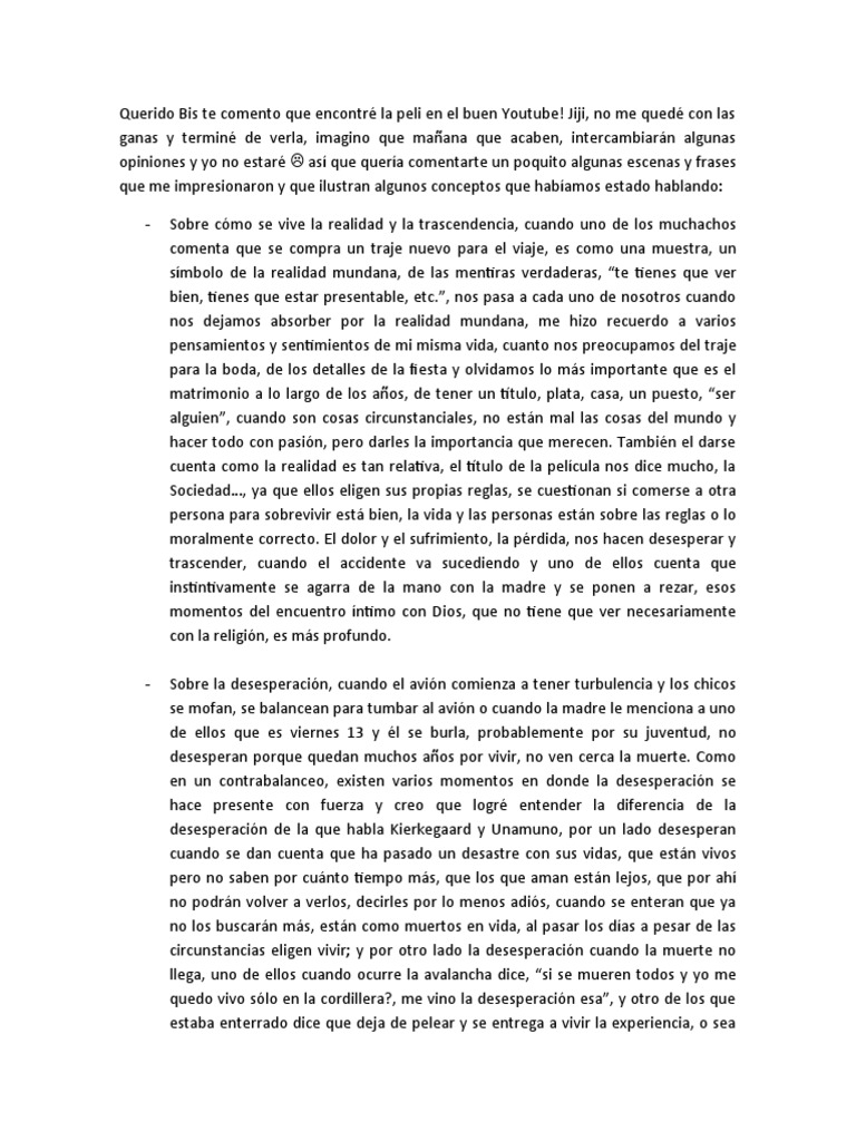 La Sociedad de La Nieve | PDF