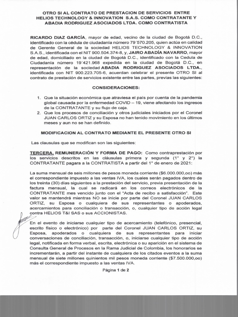 Otro Si Helios T&i001 | PDF