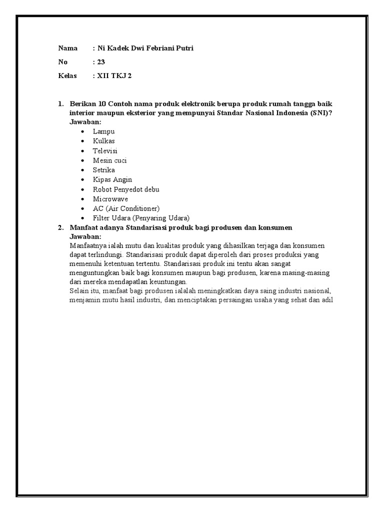 23 - Ni Kadek Dwi Febriani Putri - XII TKJ 2 | PDF
