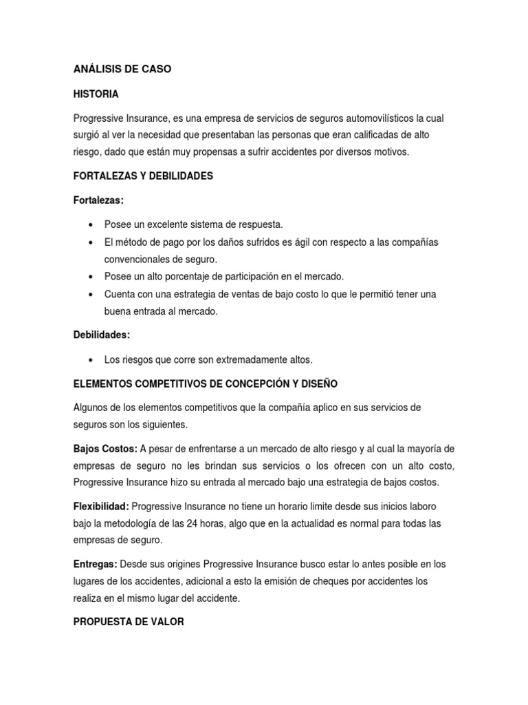 Servicio al Cliente de Progressive en Español | PDF | Seguro | Mercado ...