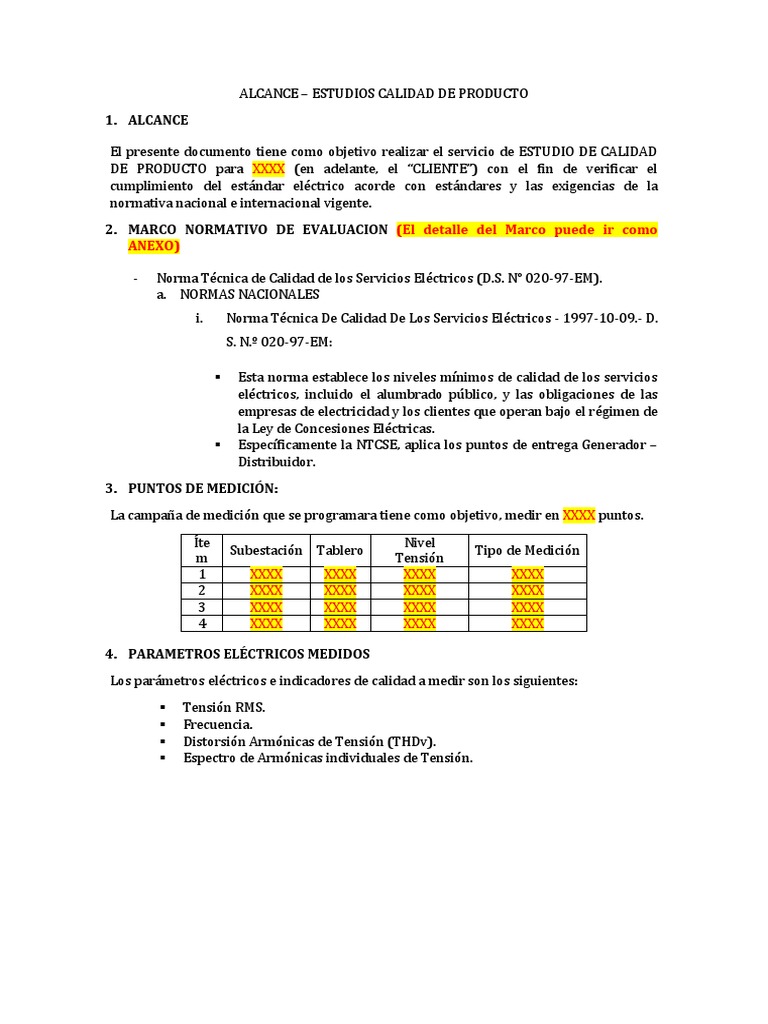 Alcance Calidad Producto | PDF | Ciencia y matemáticas | Tecnología