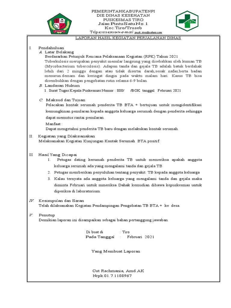 LPD Kontak Serumah Feb 2021 | PDF