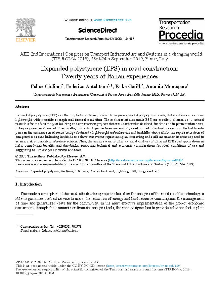 CONMAP-Group 11 - Expanded-polystyrene-EPS-in-road-construction-Twenty ...