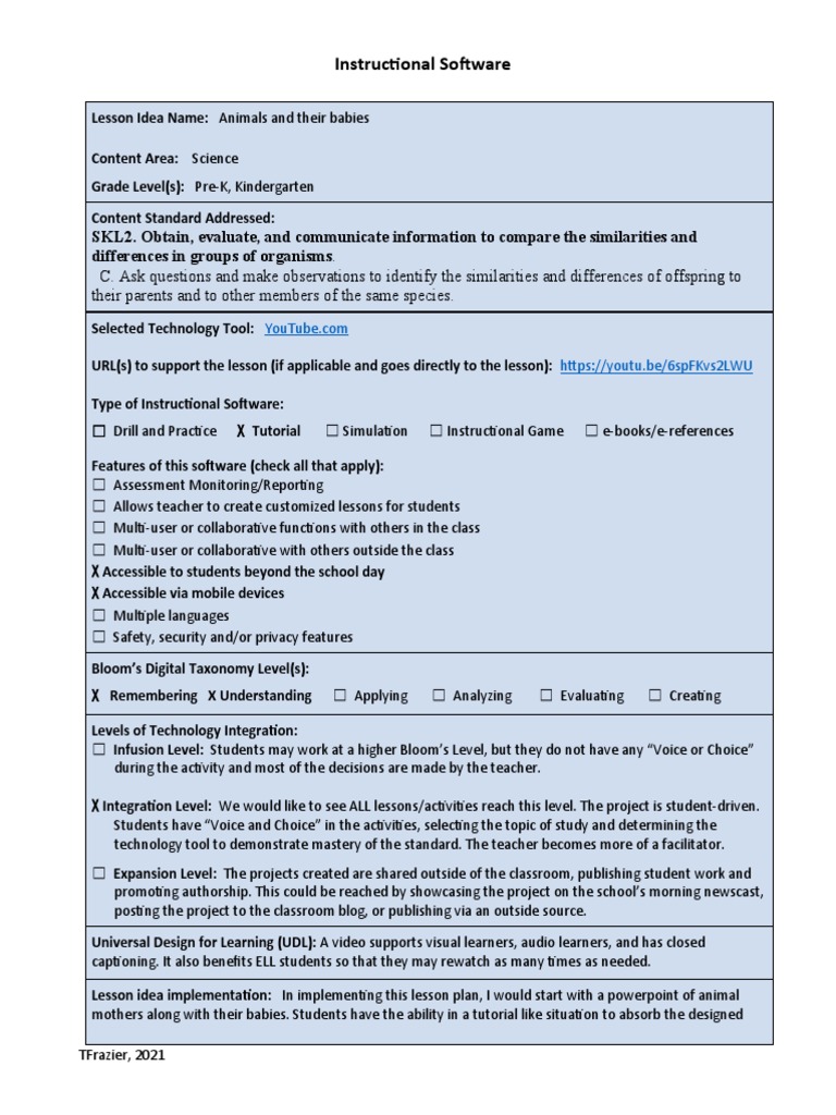 m04 Instructional Software Lesson Idea Template 8 | PDF | Learning ...