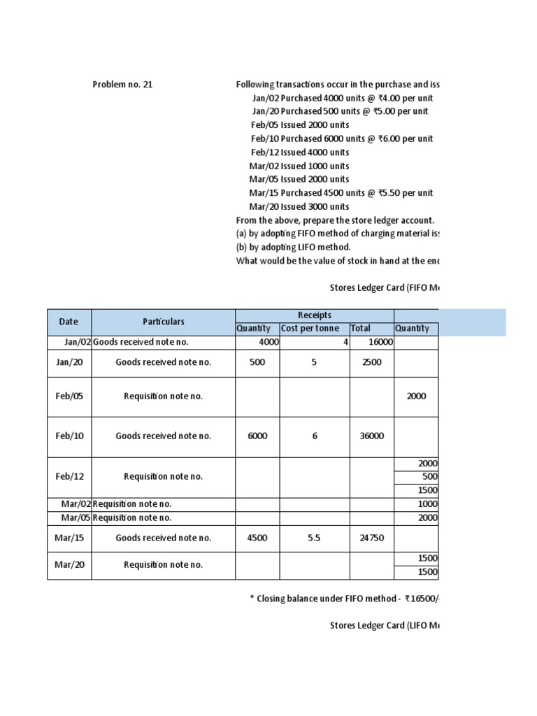 Fifo and Lifo | PDF | Accounting | Supply Chain Management