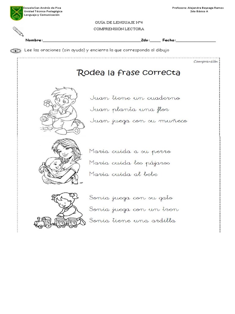 Comprensión de Oraciones | PDF | Estudios de idiomas extranjeros