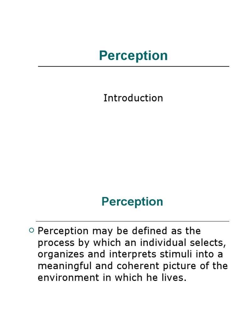 Perception | PDF | Perception | Rationality