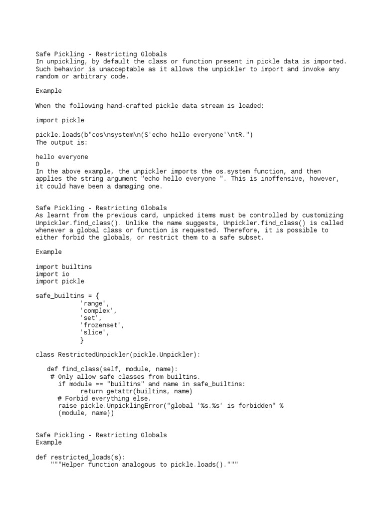 Pickle Serialize | PDF | Software | Computer Science
