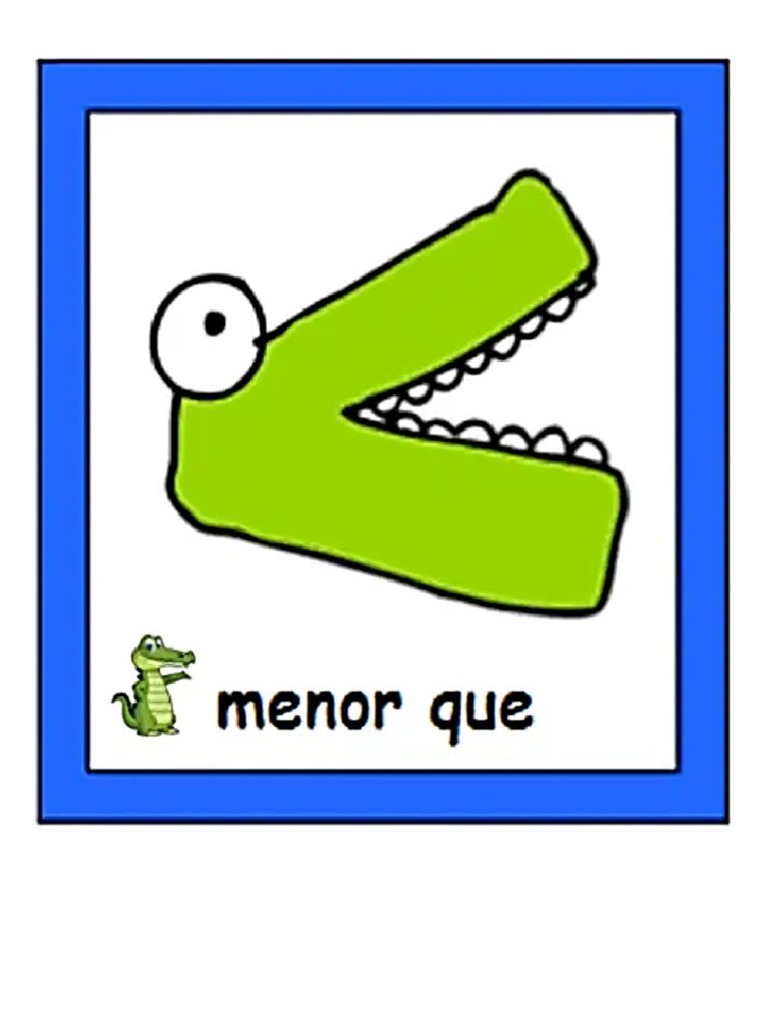 Signos Mayor Menor Igual Que | PDF