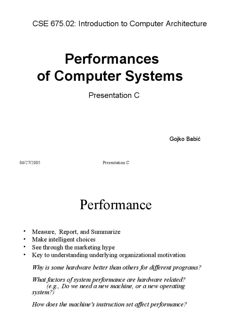 Understanding CPI in Computer Architecture | PDF | Central Processing ...