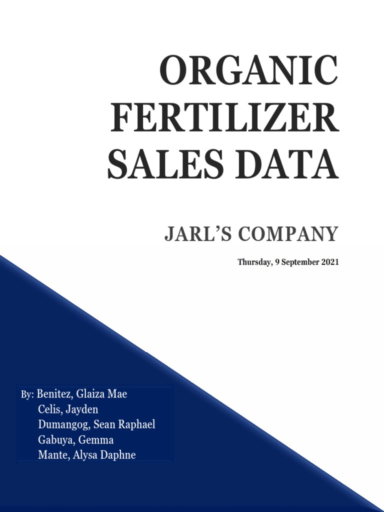 Organic Fertilizer Sales Insights | PDF | Sales | Business