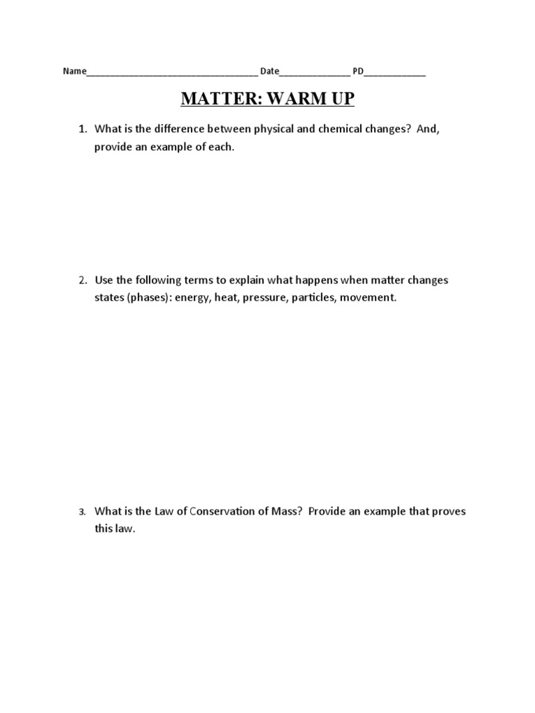 Understanding Matter Changes and Laws | PDF | Finance & Money ...