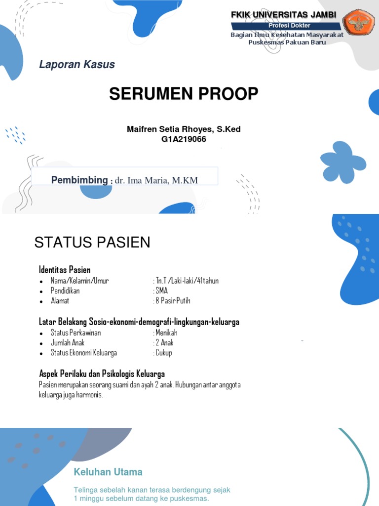 Kasus I - Serumen Proop | PDF