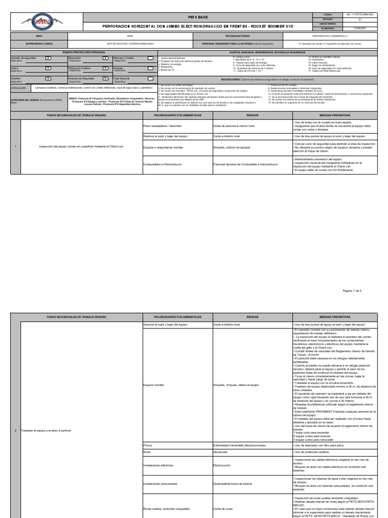 MIN 04. - MC03-PETS-MIN-01Perfor Horizontal - Jumbo Electrohidraúlico ...