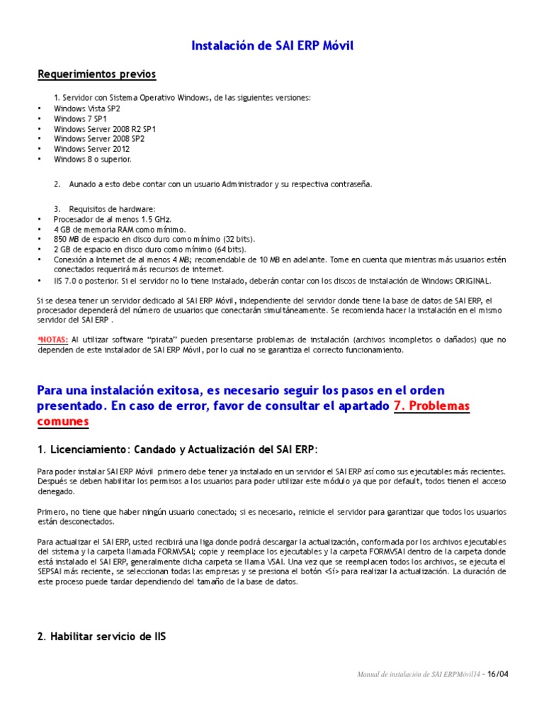 Manual SAI ERP Móvil | PDF | Servicios de Información de Internet ...