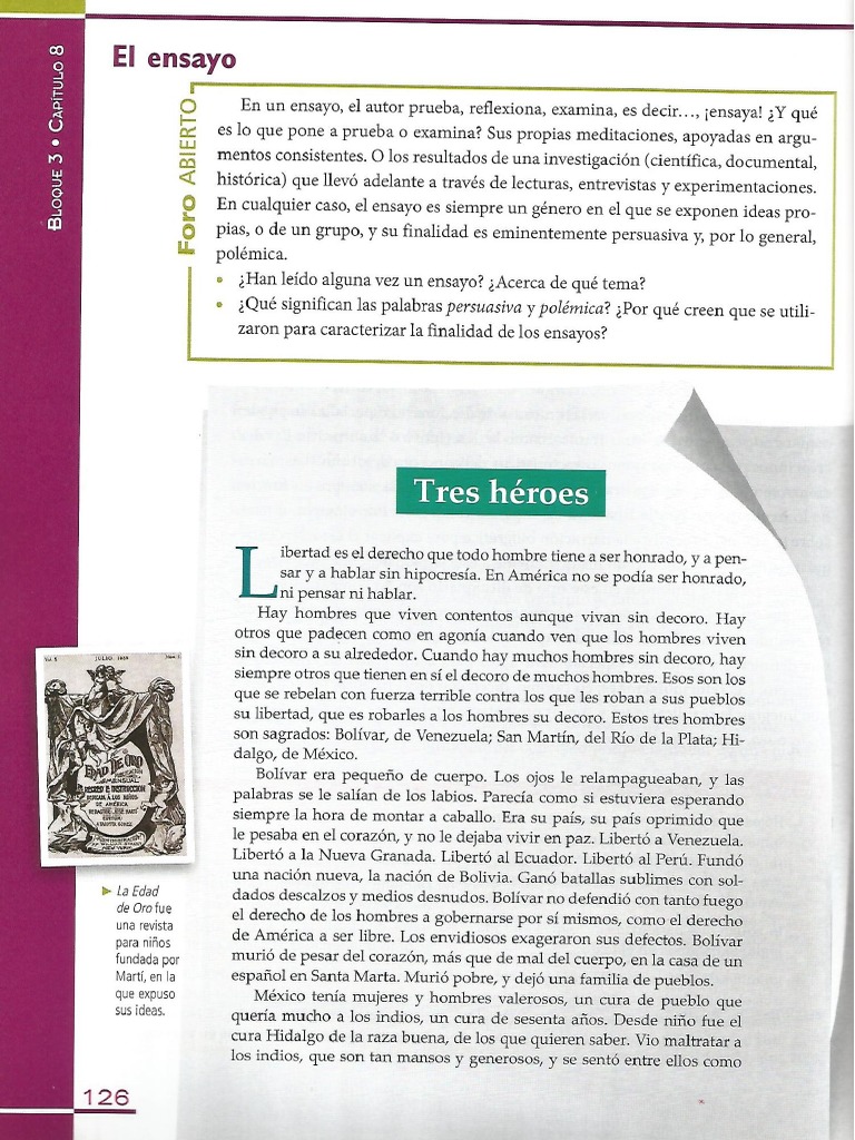 Tres Héroes (Ensayo Literario de José Martí) | PDF