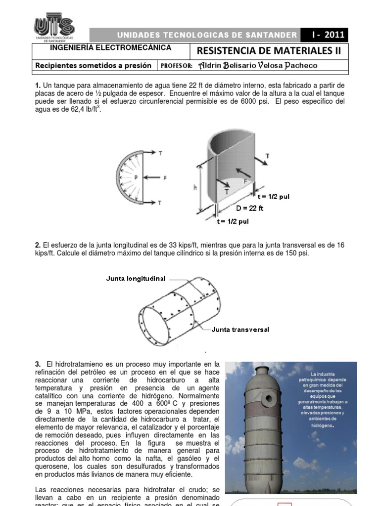 Recipientes A Presion | PDF | Acero | Presión