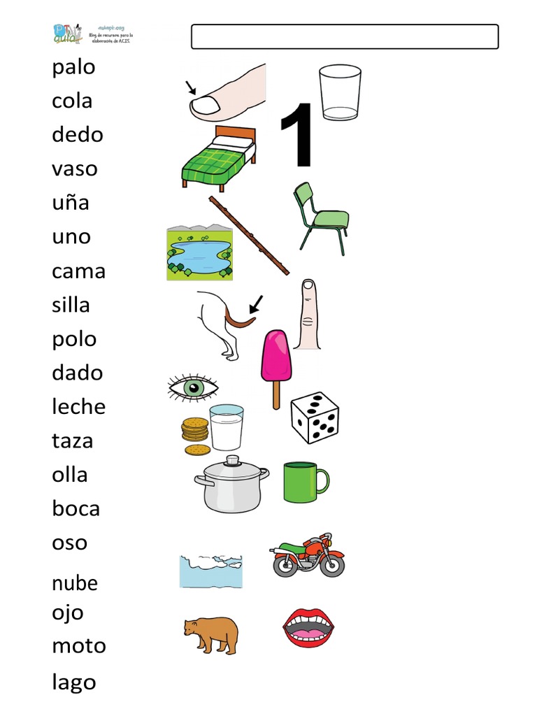 Comprensión Palabras Bisílabas | PDF