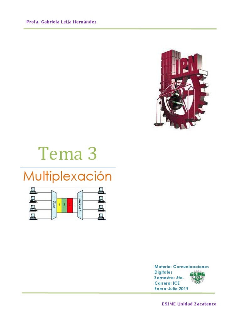 3 Multiplexacion | PDF | Telecomunicaciones | Transmisión de datos