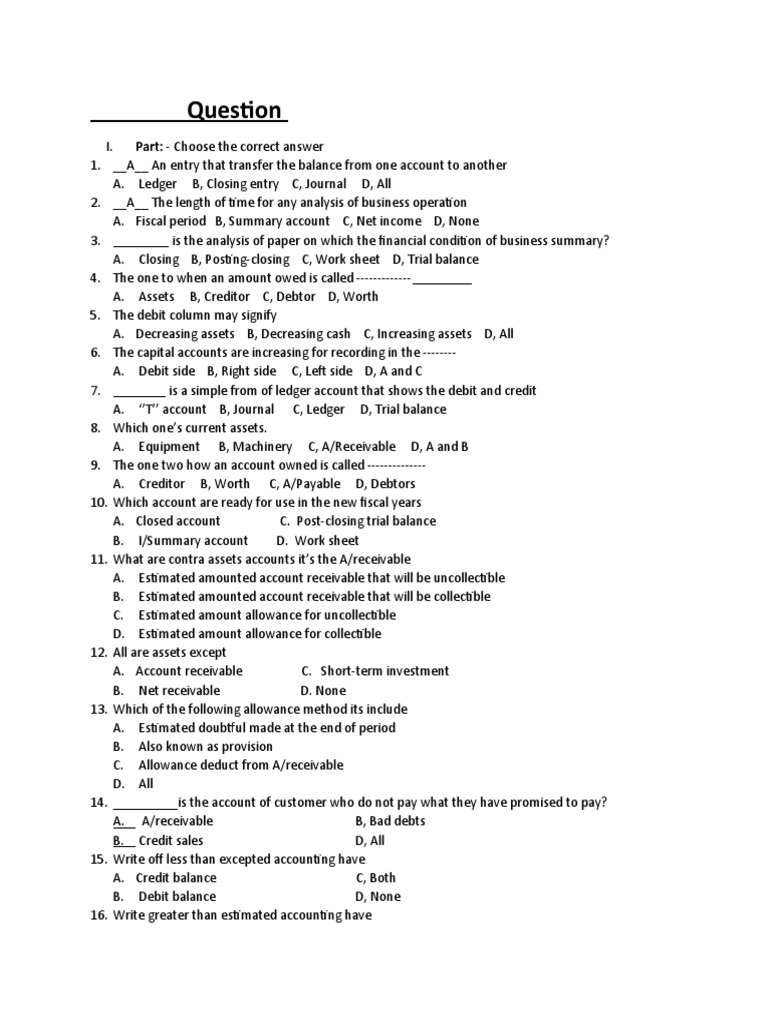 Level 3 Coc Choose | PDF | Debits And Credits | Expense