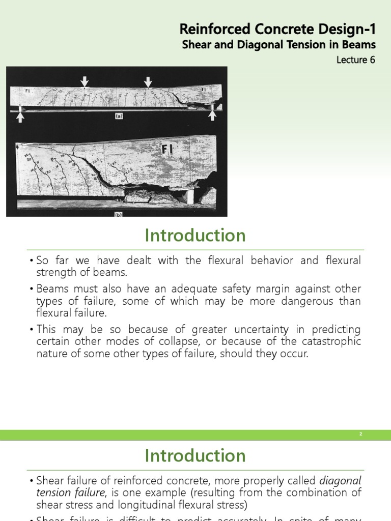 RCD-Lecture 6-Shear Design | PDF | Bending | Fracture