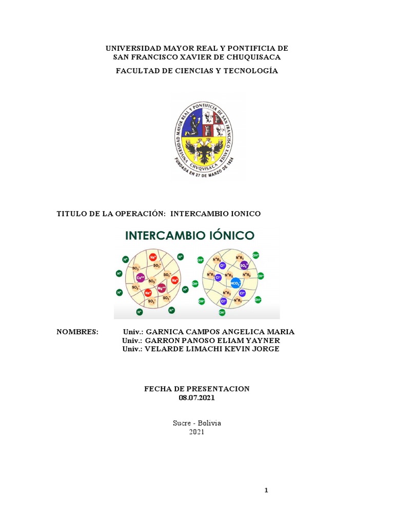 Intercambio Ionico | PDF | Ácido | Intercambio iónico