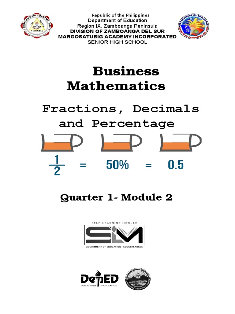 Business Mathematics: Fractions, Decimals and Percentage | PDF ...