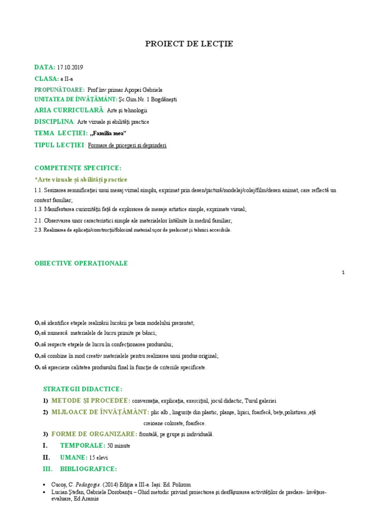 Def Proiect Avap Familia Mea | PDF