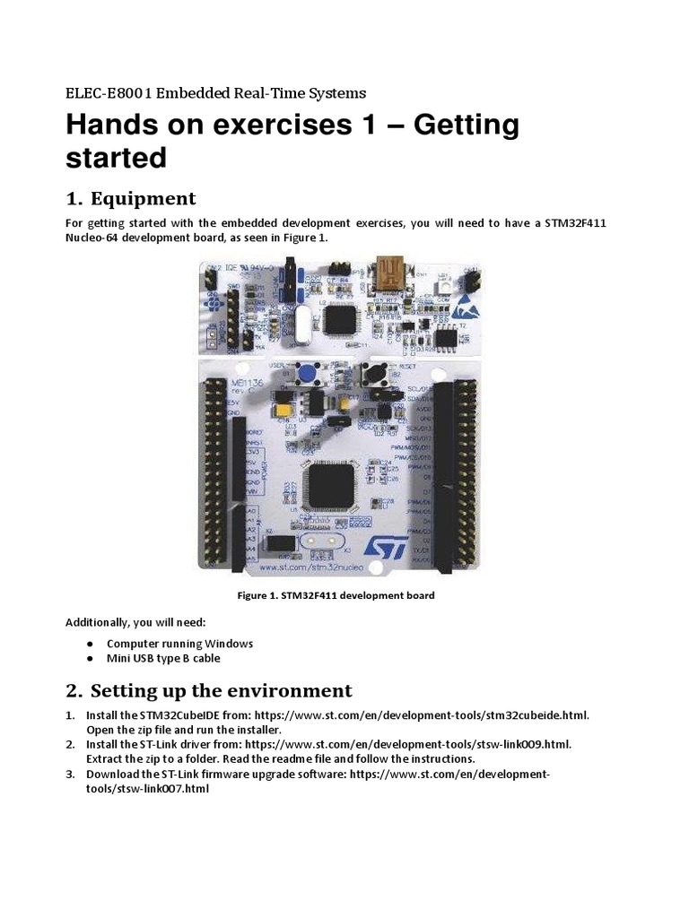 Hands On Exercises 1 - Getting Started: 1. Equipment | PDF | Debugging ...