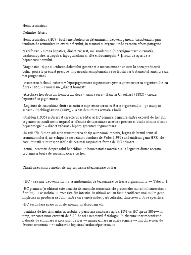 Hemocromatoza | PDF