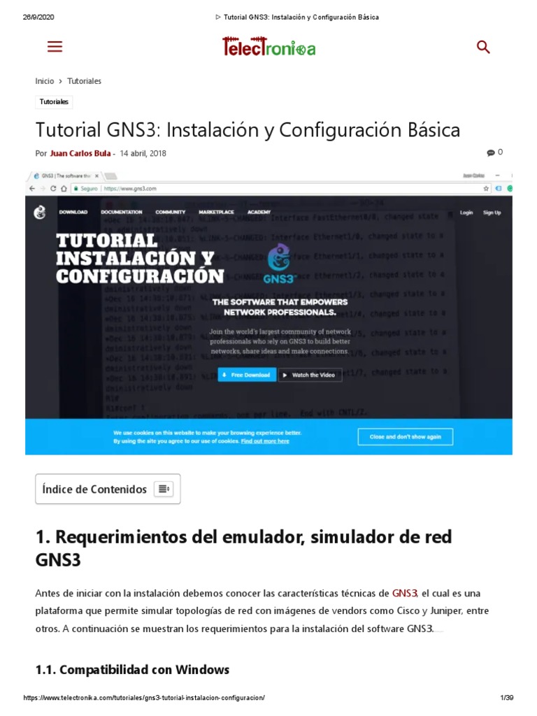 Tutorial GNS3 Instalación y Configuración Básica | PDF | Controlador de interfaz de red ...