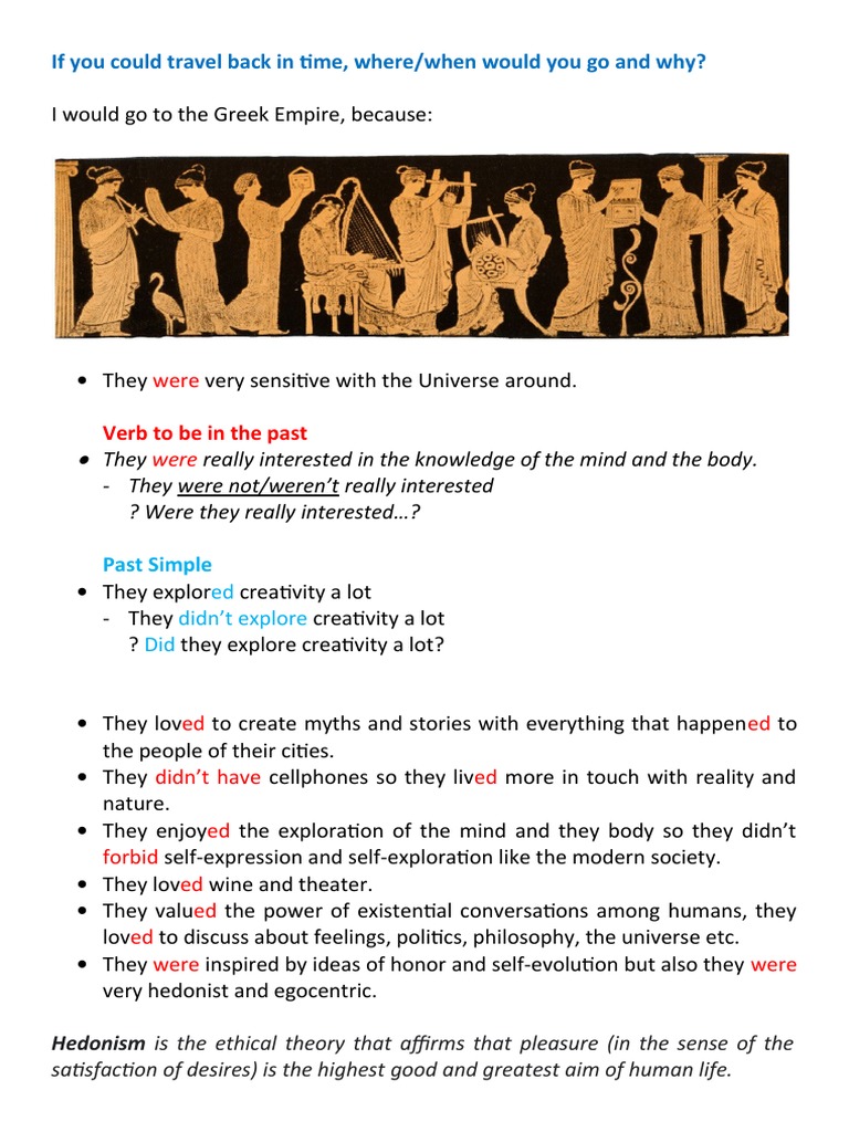 If You Could Travel Back in Time, Where/when Would You Go and Why? | PDF